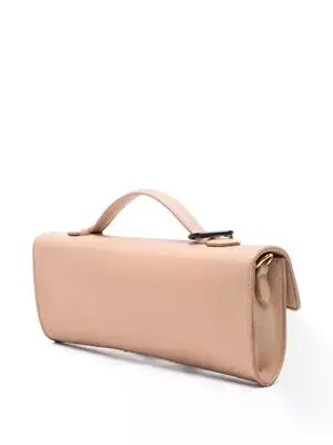SECRET PON-PON Smooth Finish Clutch Bag With Gold-tone Logo