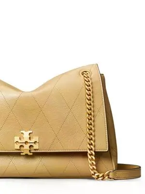 Tory Burch Medium Charlie Diamond-quilted Shoulder Bag - Neutrals
