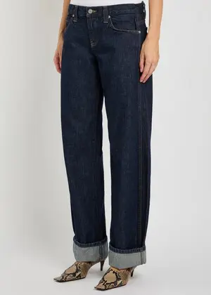 Khaite Karo Turn-up Curved Jeans