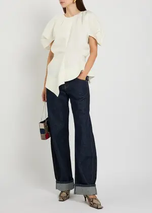 Khaite Karo Turn-up Curved Jeans
