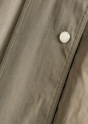 TOTEME Funnel-neck Cotton-blend Poplin Jacket - Grey