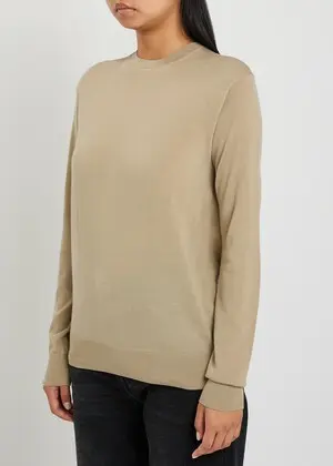 TOTEME Wool And Silk-blend Jumper - Beige
