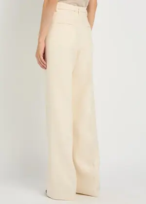 Gabriela Hearst Norman Bouclé Silk And Wool-blend Trousers