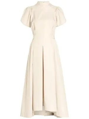 3.1 Phillip Lim Pleated Cotton-blend Midi Dress
