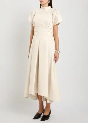 3.1 Phillip Lim Pleated Cotton-blend Midi Dress