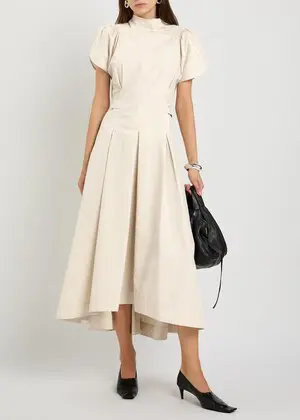 3.1 Phillip Lim Pleated Cotton-blend Midi Dress
