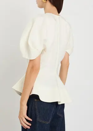 Khaite Rumi Linen And Silk-blend Top - Natural