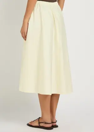 Vince Cotton-poplin A-line Midi Skirt