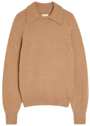 Khaite Jackson Wool And Cashmere-blend Jumper - Camel