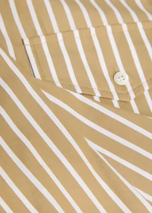 3.1 Phillip Lim Pinstriped Asymmetric Cotton-poplin Shirt - Khaki