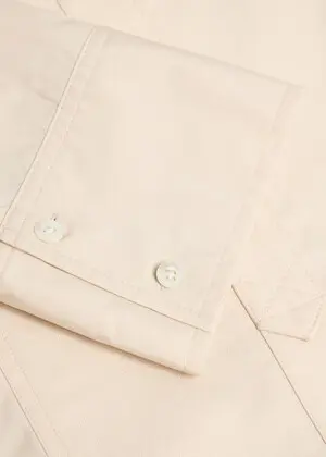 3.1 Phillip Lim Panelled Cotton-poplin Shirt With Frayed Round Neck