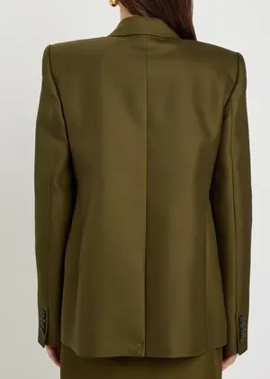 Khaite Silvannah Double-breasted Wool And Silk-blend Blazer