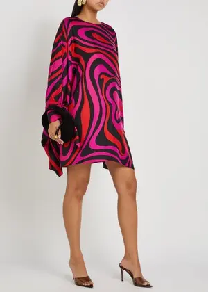 Emilio Pucci Printed Silk-twill Mini Kaftan