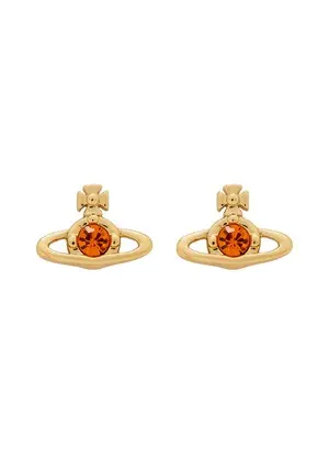 VIVIENNE WESTWOOD Nano Solitaire Orb Earrings - Orange