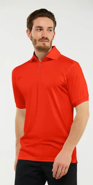 MIO MARINO Lightweight Performance Stretch Golf Polo Shirt - Red