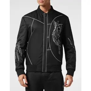 PLEIN SPORT Nylon Bomber Tiger Court Edition - Black
