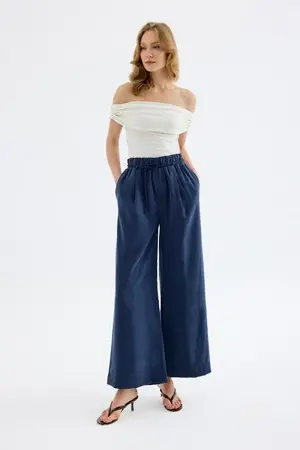 MONLICIA Calira 100% Modal High-waist Wide-leg Pants