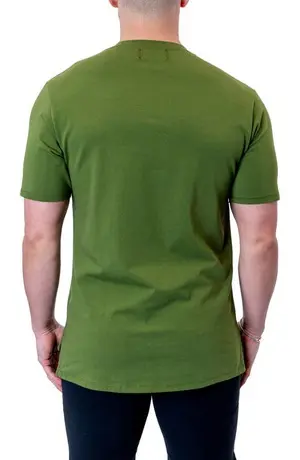 MACEOO Stamped Logo Stretch Cotton T-shirt