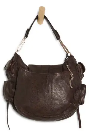 Free People Asher Leather Tote - Espresso
