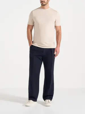 Manière De Voir Fitted Luxe T Shirt - Cream