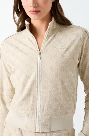 Guess 4g Logo Allover Jacquard Track Jacket