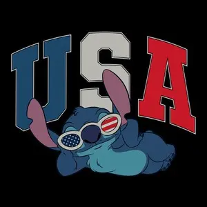 LILO & STITCH Usa Cool Sunglasses Graphic T-shirt