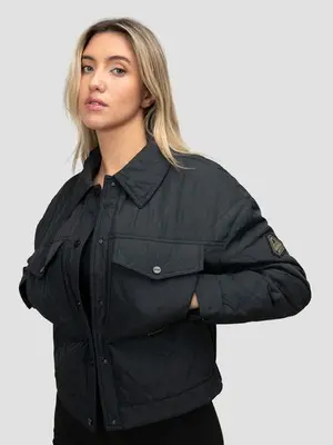 JACK1T Eden Quilted Shirt Jacket - Black