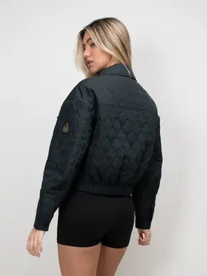 JACK1T Eden Quilted Shirt Jacket - Black
