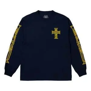 PALACE Y So Cross Long-sleeve T-shirt - Navy