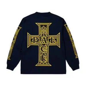 PALACE Y So Cross Long-sleeve T-shirt - Navy