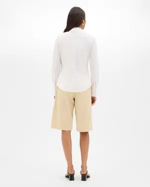 Another Tomorrow Poplin Bias Shirt