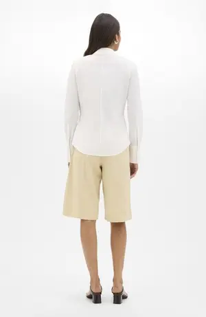 Another Tomorrow Poplin Bias Shirt
