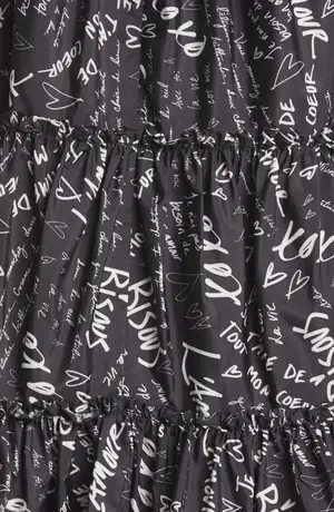 Cinq À Sept Rika Love Note Long Sleeve Minidress