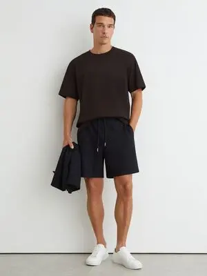 REISS Elijah Textured Drawstring Shorts
