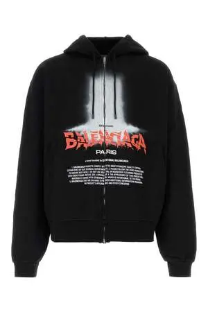 Balenciaga Cotton Hoodie - Black