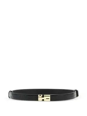 TOM FORD Crocodile-effect Leather Belt - Black