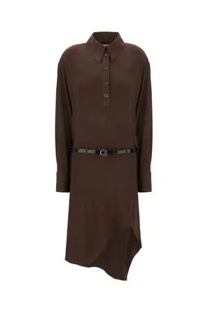Coperni Long Sleeve Belted Dress - Multicolor
