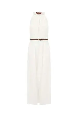 Max Mara Belted Halter Neck Dress - Multicolor