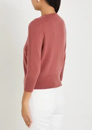 Vince Cropped Wool And Cashmere-blend Cardigan