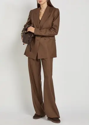 Gabriela Hearst Angela Double-breasted Wool And Silk-blend Blazer