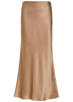 Gabriela Hearst Frei Silk Skirt - Camel