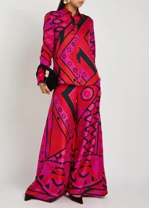 Emilio Pucci Printed Silk-twill Shirt
