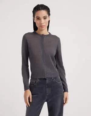 Brunello Cucinelli Sequin-embellished Linen-silk Cardigan