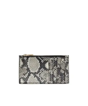 ANINE BING Lucy Python Zip Wallet