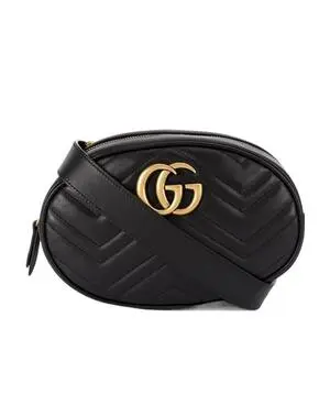 Gucci Gg Marmont Quilted Belt Bag - Black