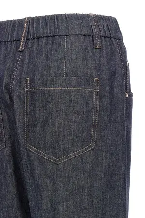 Brunello Cucinelli Elasticated Waistband Straight-leg Jeans