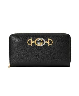 Gucci Zumi Textured Long Wallet - Black