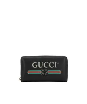 Gucci Logo Zip Around Wallet - Black