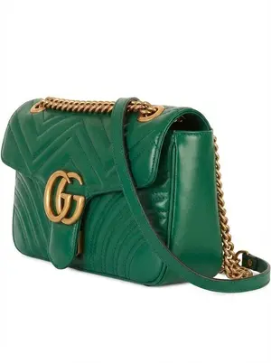 Gucci Metal Logo Shoulder Bag - Green