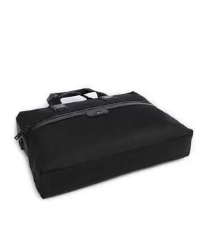Hugo Boss Ray Logo Embossed Zipped Laptop Bag